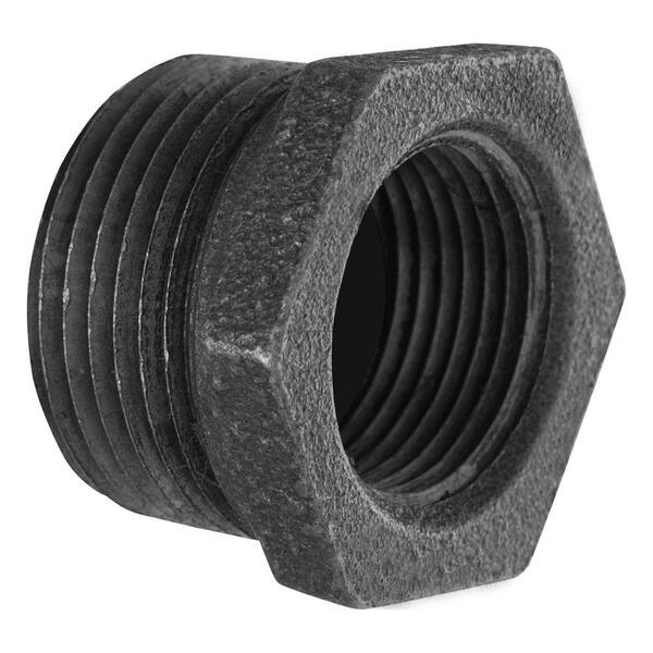 STZ 1-1/2 in. x 1 in. Black Iron Bushing 310 B-1121 - The Home Depot