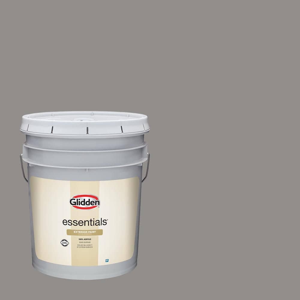 Glidden Essentials 5 gal. PPG1002-5 Antique Silver Satin Exterior Paint ...