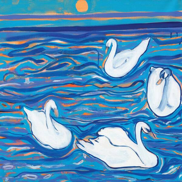 Melissa Van Hise White Swans by Kate Mancini Unframed Canvas Art Print ...