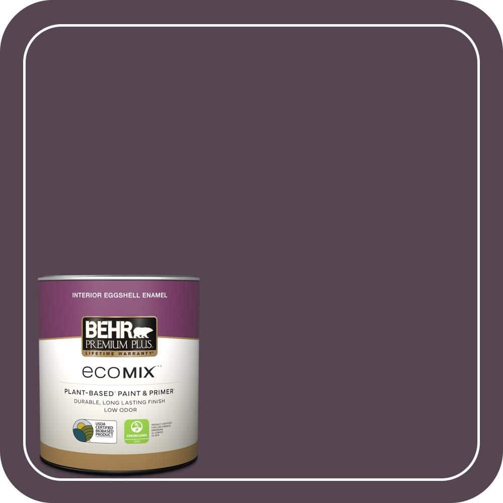 BEHR PREMIUM PLUS 1 qt. #680F-7 Baritone Eggshell Enamel EcoMix Plant ...