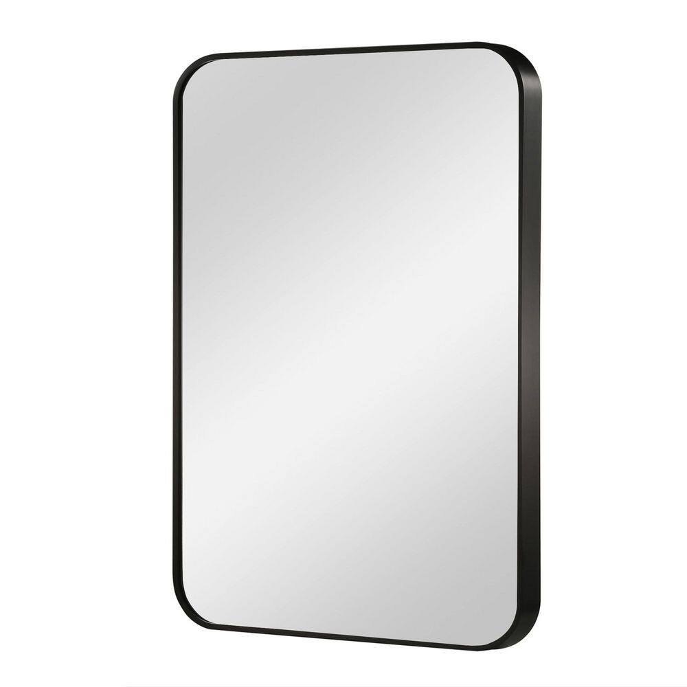 Zeafive Rior 24 in. W x 32 in. H Rectangular Aluminum Framed Rounded ...