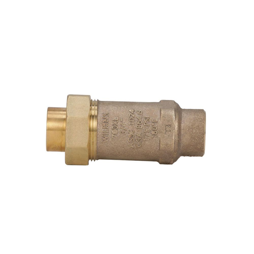 Wilkins 700XL Dual Check Valve with 3/4 in. Female Union Inlet x 3/4 in ...