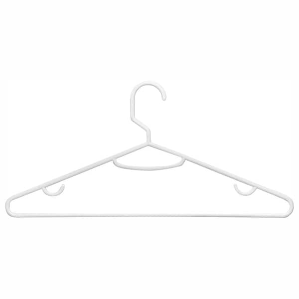 Honey-Can-Do White Plastic Hangers 60-Pack HNGZ01523