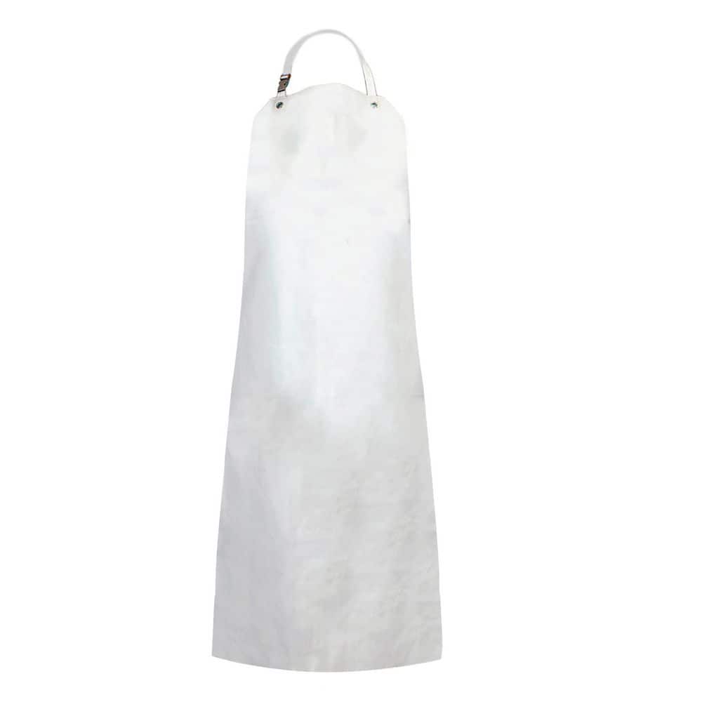 BISON LIFE White Heavy Duty Nitrile Industrial Bib Apron Chemical and ...