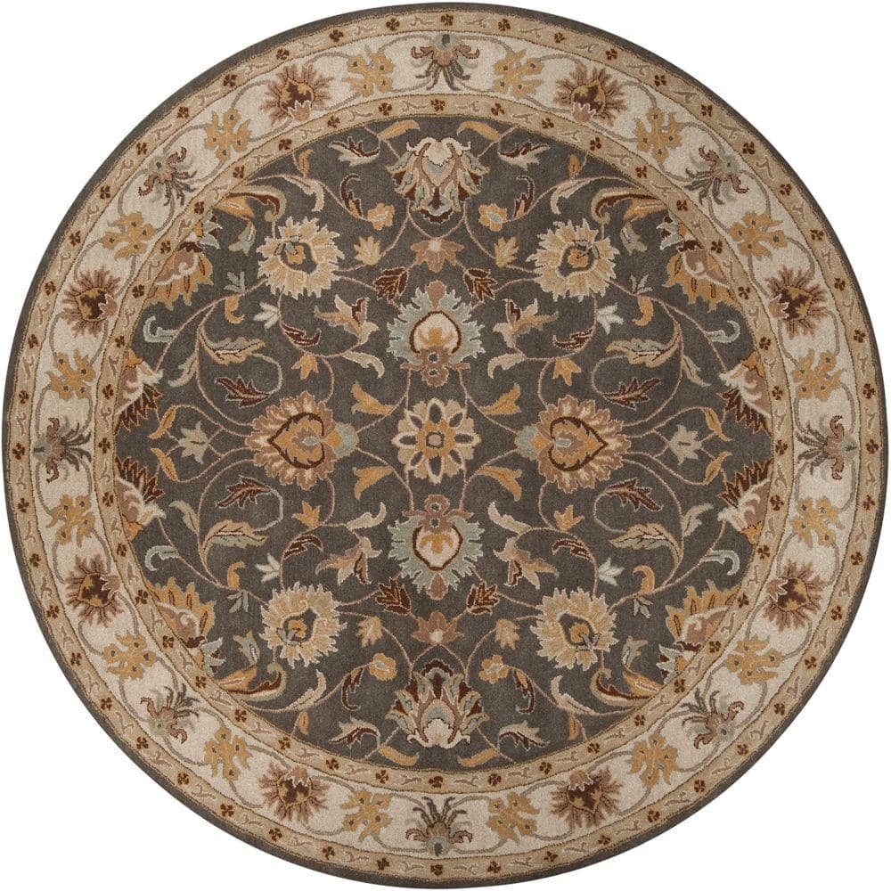 Livabliss John Taupe 8 ft. x 8 ft. Round Area Rug JHN1005-8RD - The ...