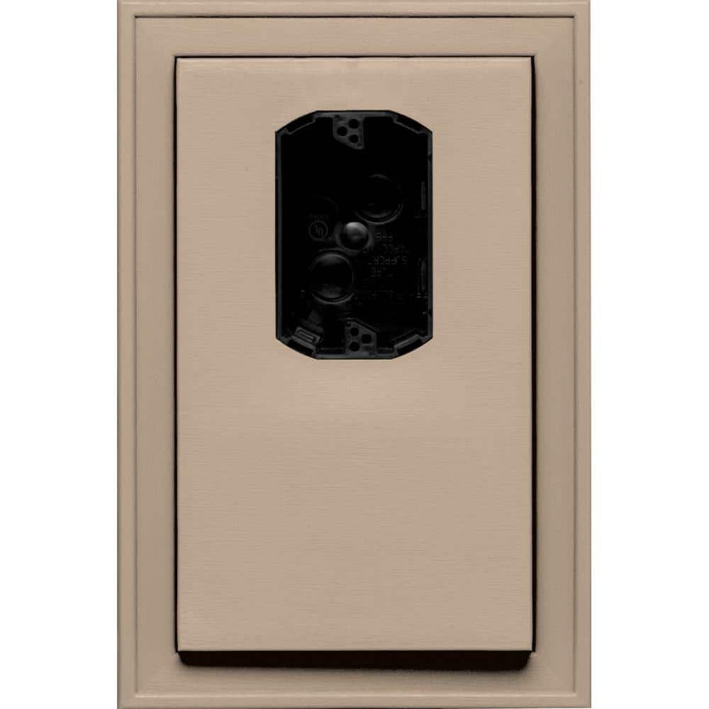 Builders Edge 8.125 in. x 12 in. #023 Wicker Jumbo Electrical Mounting ...