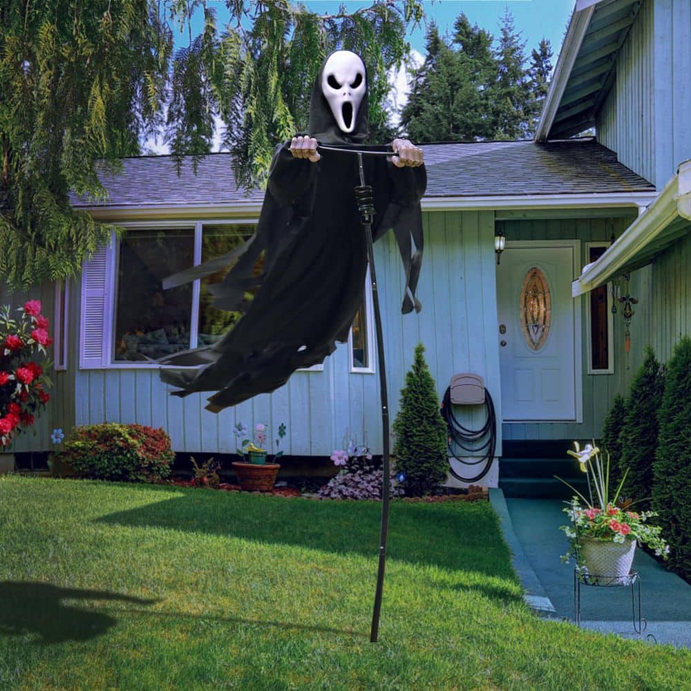 OGETFUUR 7.5 ft. Halloween Scarecrow Ghost Outdoor Decorations ...