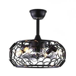 OUKANING 20 in. Black Indoor Modern Industrial Style Metal Cage Ceiling ...