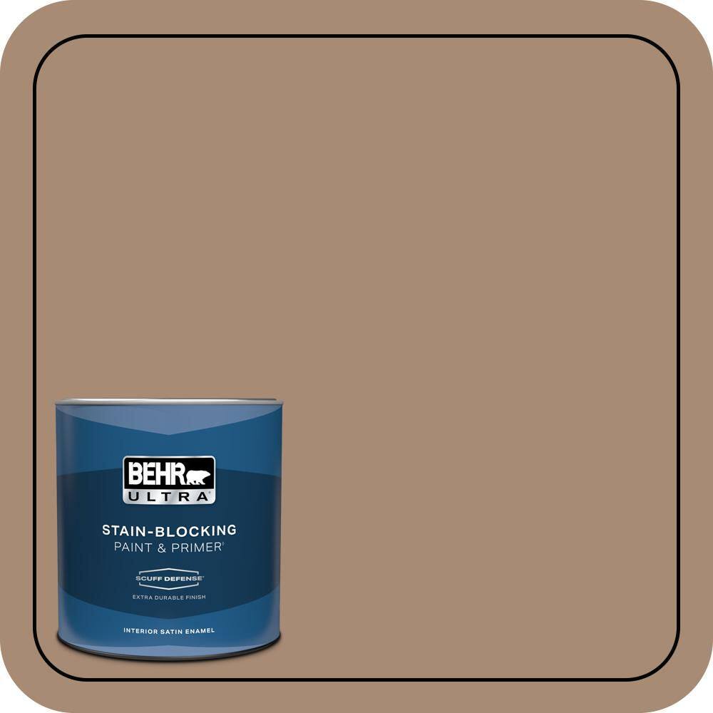 BEHR ULTRA 1 qt. #N240-5 Rodeo Tan Extra Durable Satin Enamel Interior ...