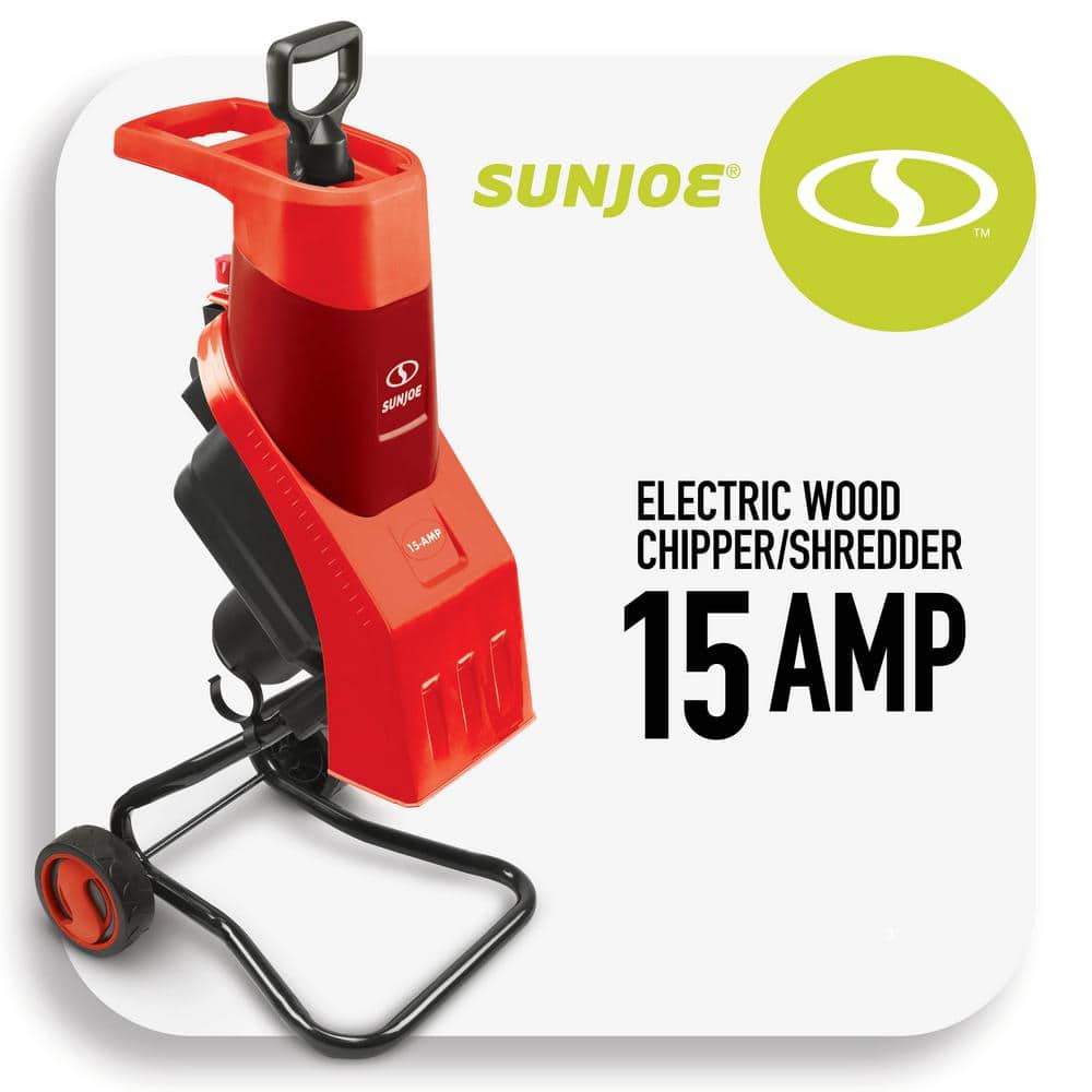 Sun Joe 1.5 in. 15 Amp Electric Wood Chipper/Shredder, Red CJ602E-RED ...