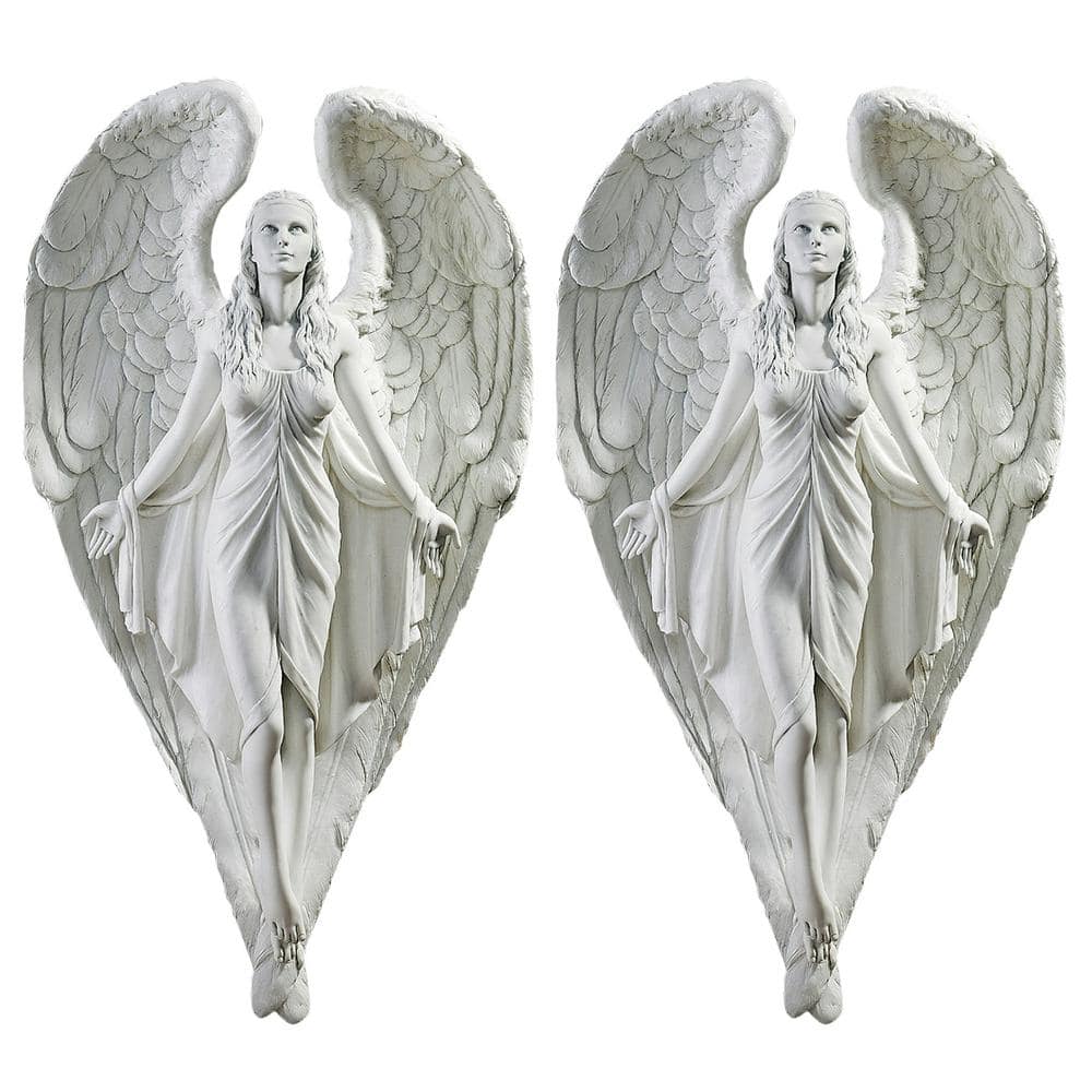 Design Toscano 16.5 in. H Spiritual Path Angel Wall Sculpture (Set of 2 ...
