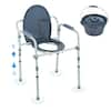 VEVOR Commode Chair, Bedside Commode with Wider Toilet Seat, 7- Level ...