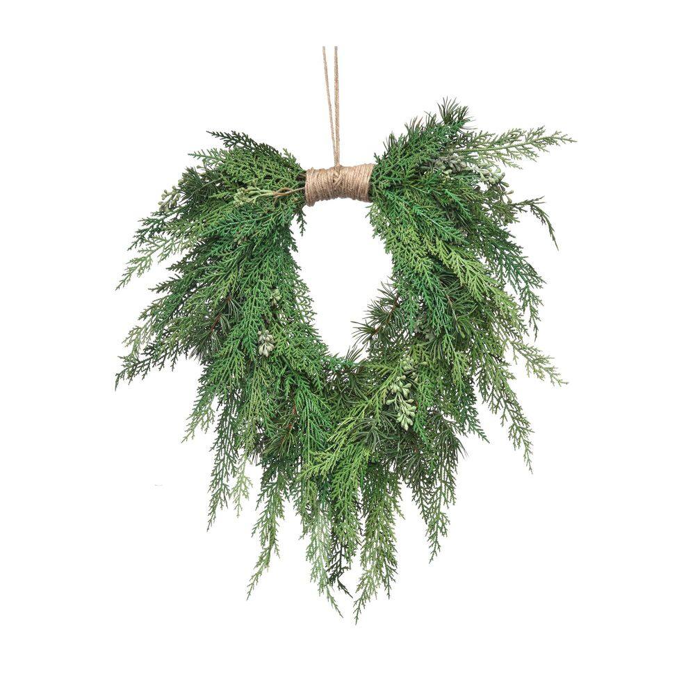 Regency International 22 in. Green Artificial Natural Touch Pe Cedar ...