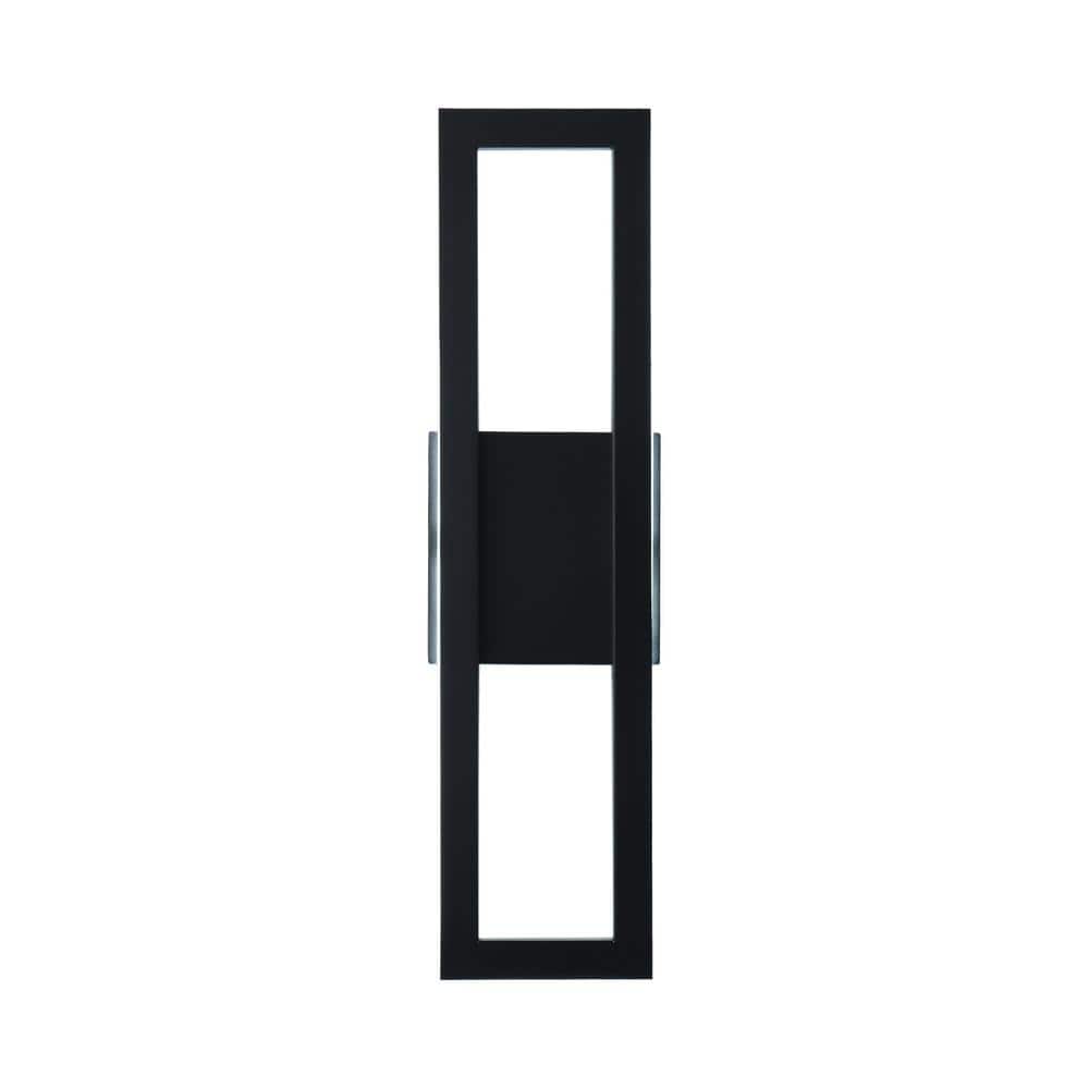 OUKANING 4.33 in. 1-Light Black Modern Long Bar Indoor LED Wall Sconce ...