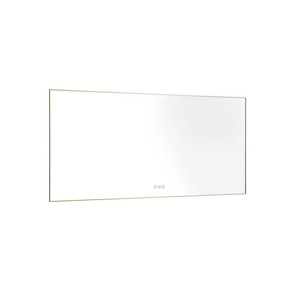 Interbath 84 in. W x 36 in. H Oversized Rectangular Aluminium Framed ...