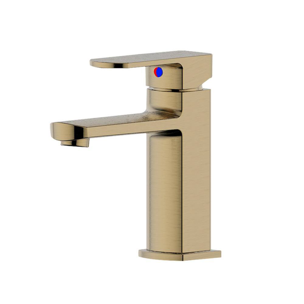 UPIKER Modern Single Handle Single Hole Brass Bathroom Faucet with Push ...