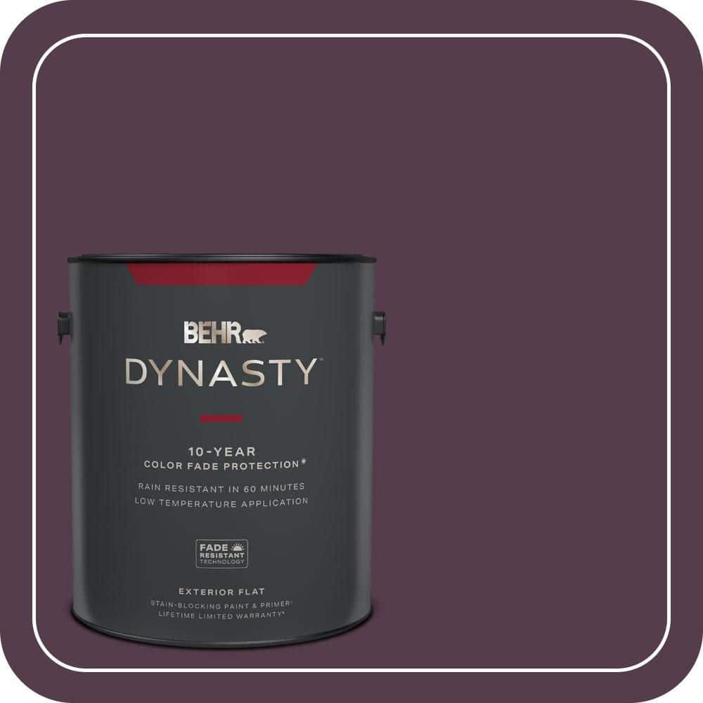 BEHR DYNASTY 1 gal. #T15-4 Your Majesty Flat Exterior Stain-Blocking ...