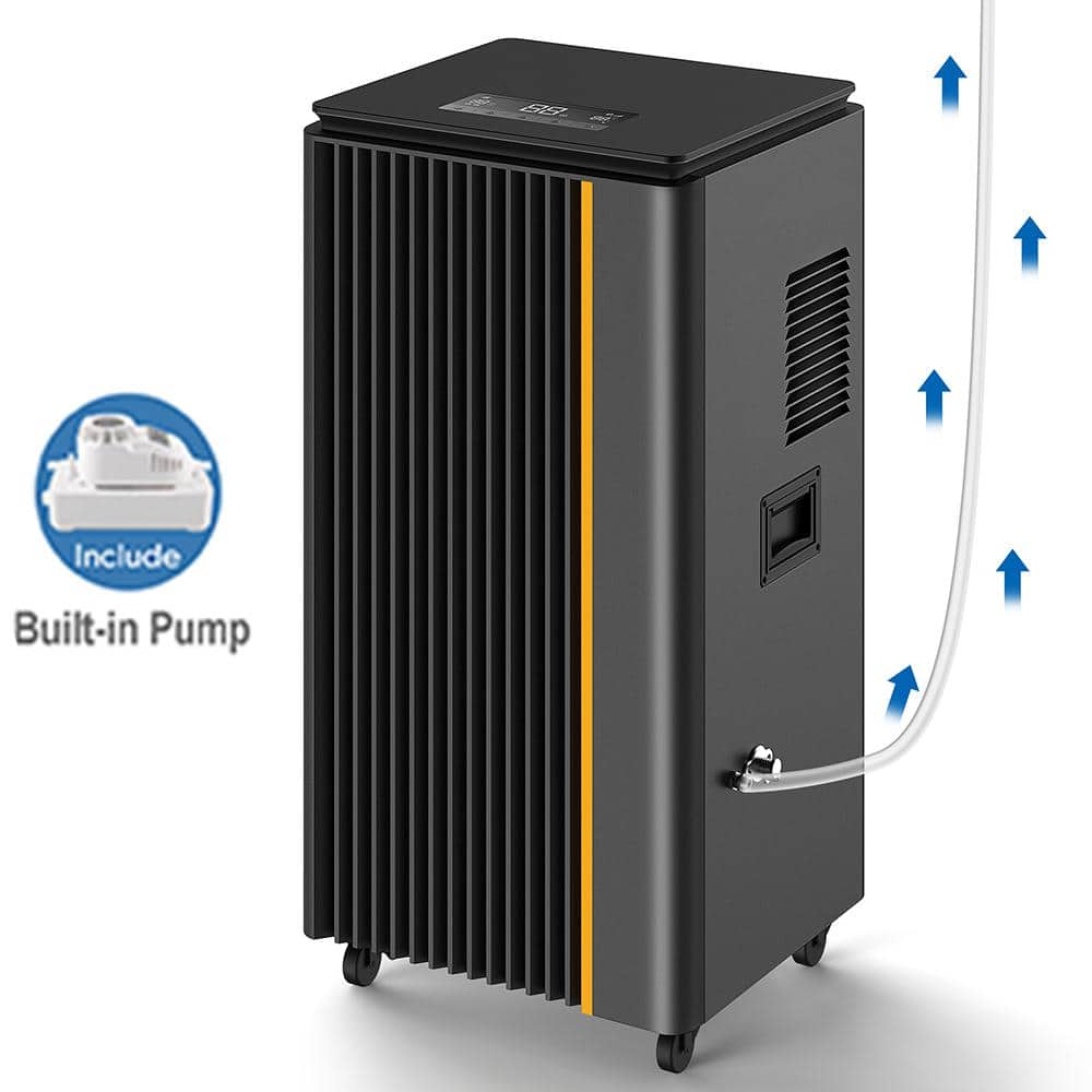 Edendirect 190 pt. 8000 sq. ft. Commercial Dehumidifier in Black with ...