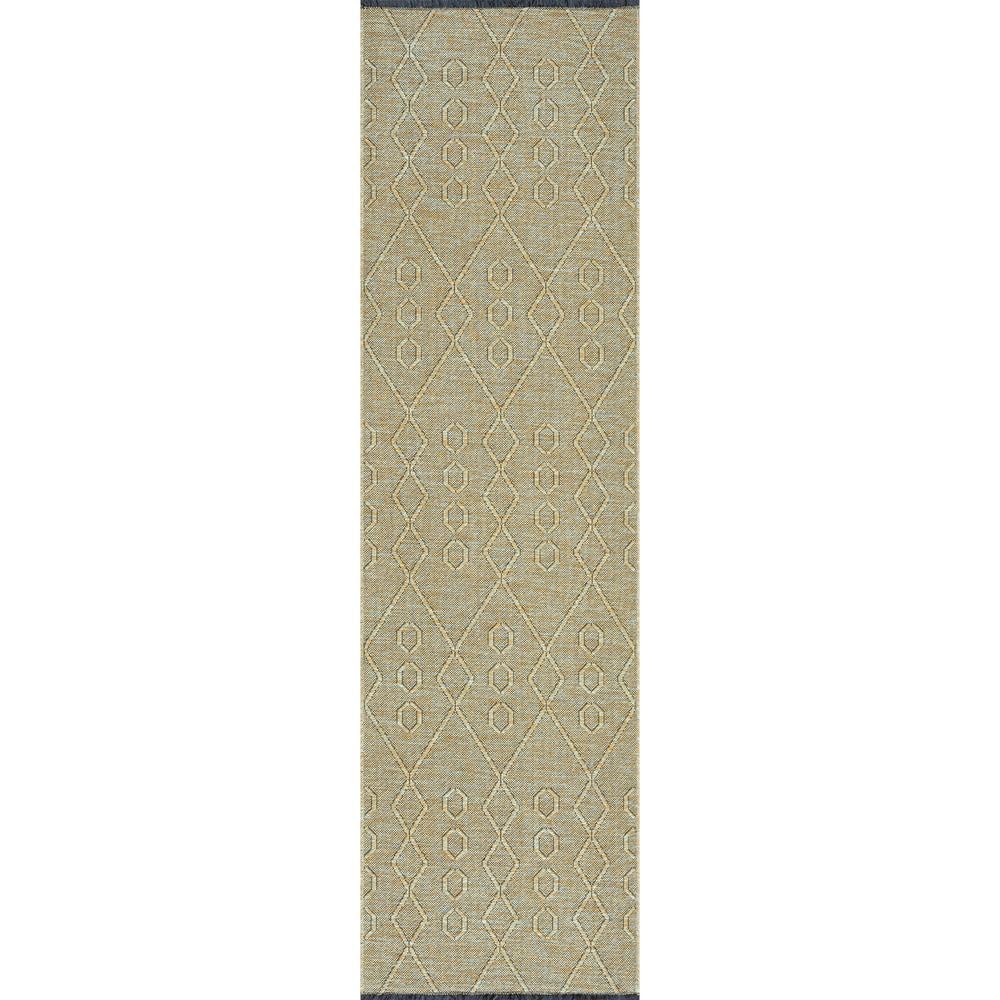 Tayse Rugs Alma Green 2 ft. x 8 ft. Geometric Machine Washable Indoor ...