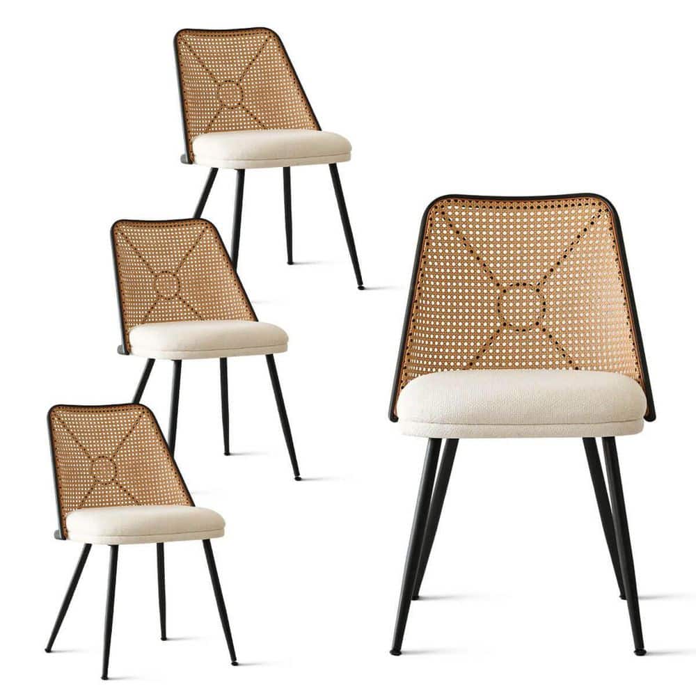 LAOTIES High Back Rattan Dining Chair (Set of 4) APOLLO-CHAIR-4 - The ...
