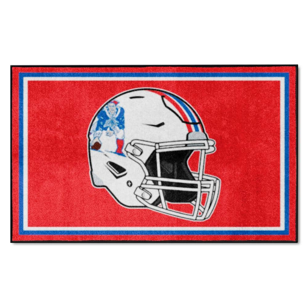 FANMATS New England Patriots Red 4 ft. x 6 ft. Plush Area Rug 36223 ...