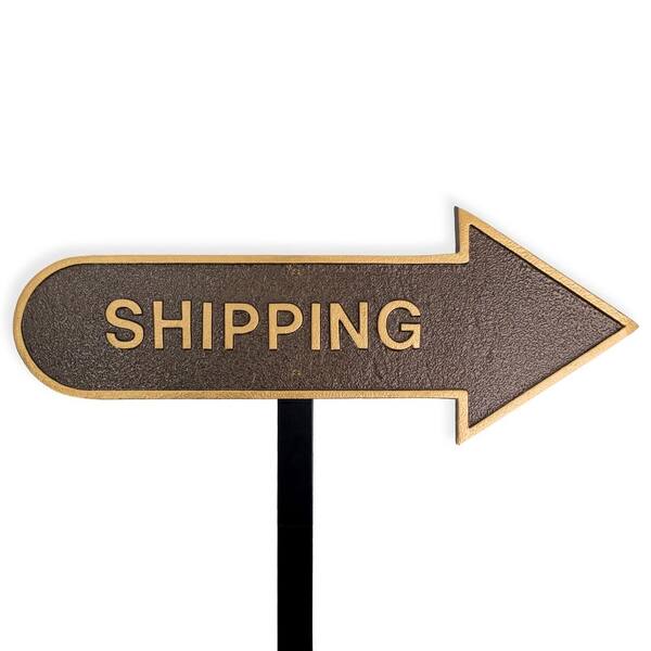 Montague Metal Products 6" x 15.5" Right Arrow Enter Statement Plaque ...