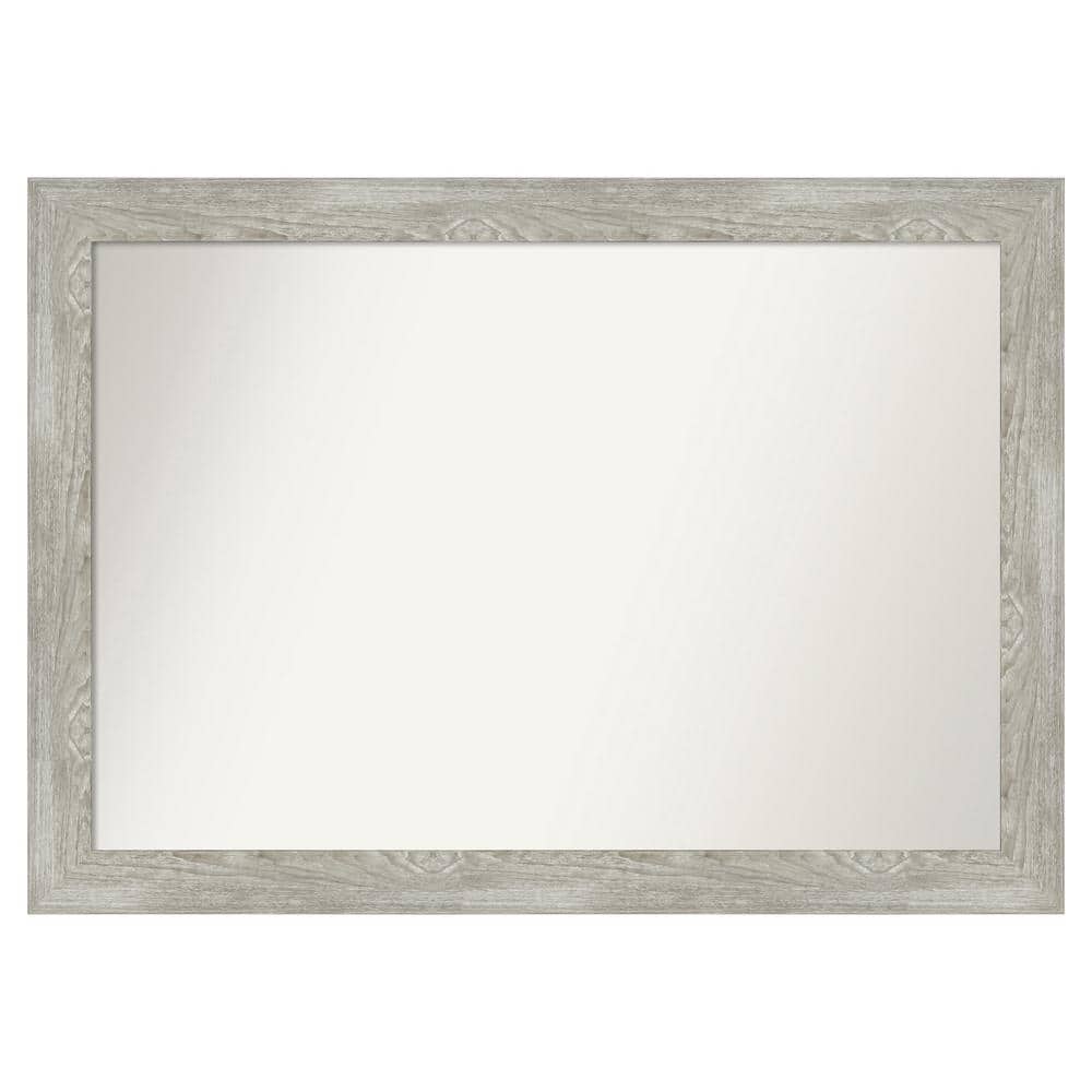 Amanti Art Dove Greywash 52 in. x 37 in. Custom Non-Beveled Distressed ...
