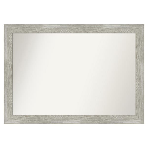 Amanti Art Dove Greywash 52 in. x 37 in. Custom Non-Beveled Distressed ...