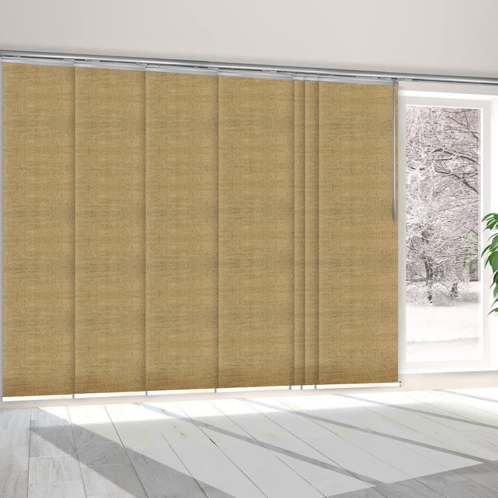 EMOH Medallion 110 in. - 153 in. W x 94 in. L Adjustable 7- Panel White ...