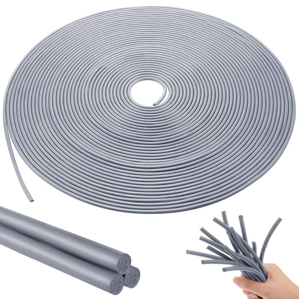 Laybus Gray 1/8 in. x 100 ft. Backer Rod Foam Rubber Caulk Saver ...