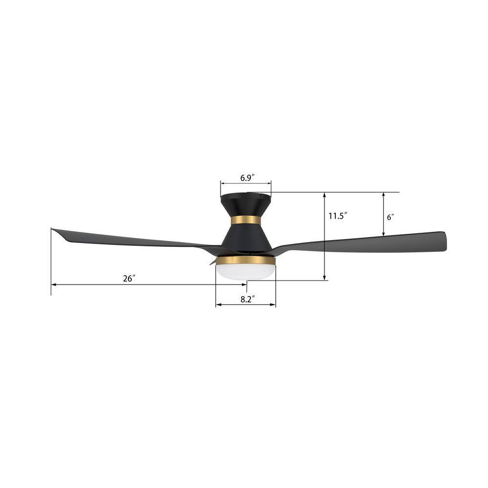 Buy Striver 52 in. Integrated LED Indoor/Outdoor Black Smart Ceiling ...