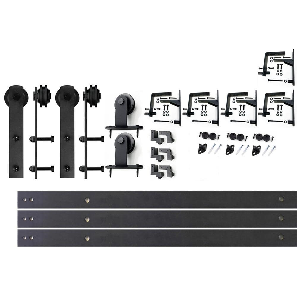 Have a question about HOMACER 7 ft./84 in. Black Rustic Triple Track ...