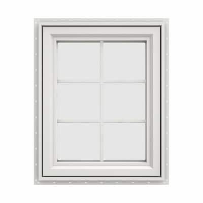 JELD-WEN 23.5 in. x 29.5 in. V-4500 Series White Vinyl Left-Handed ...