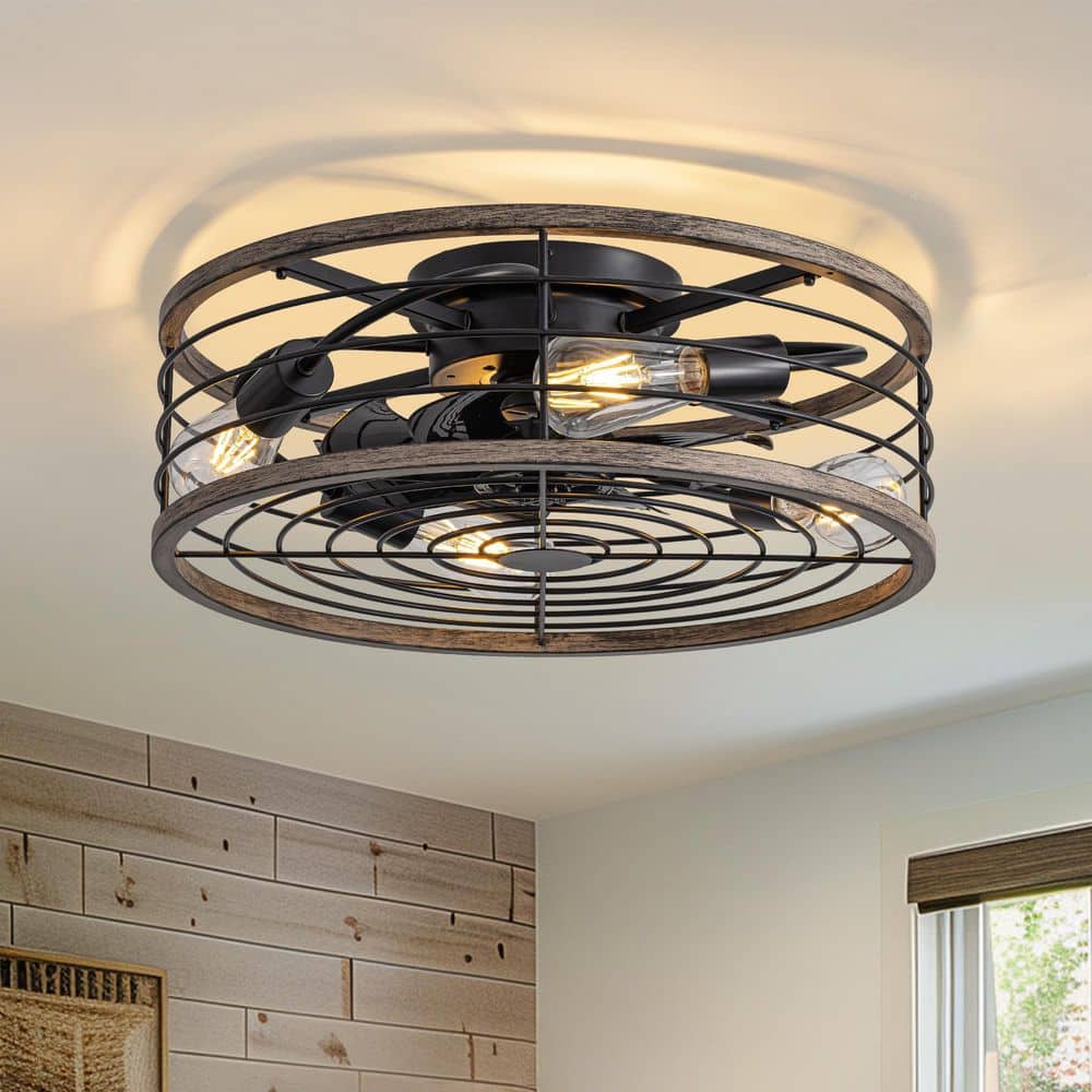 Reviews for WDETR 20 in. Indoor Matte Black Enclosed Flush Mount ...