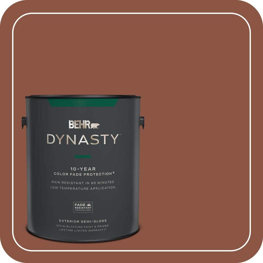 BEHR DYNASTY 1 gal. #S180-7 True Copper Semi-Gloss Exterior Stain ...