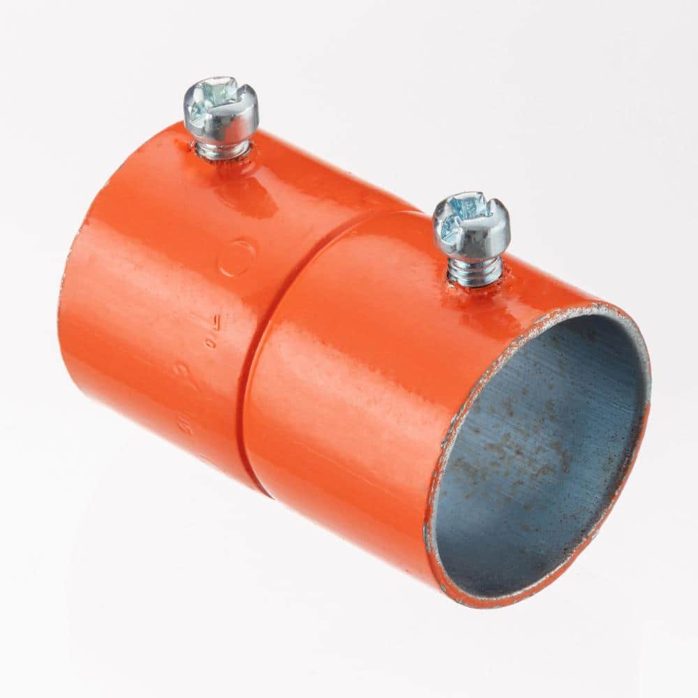 BRIDGEPORT 1-1/4 in. Color-Coded Orange EMT Couplings (15-Pack) 243-SO ...