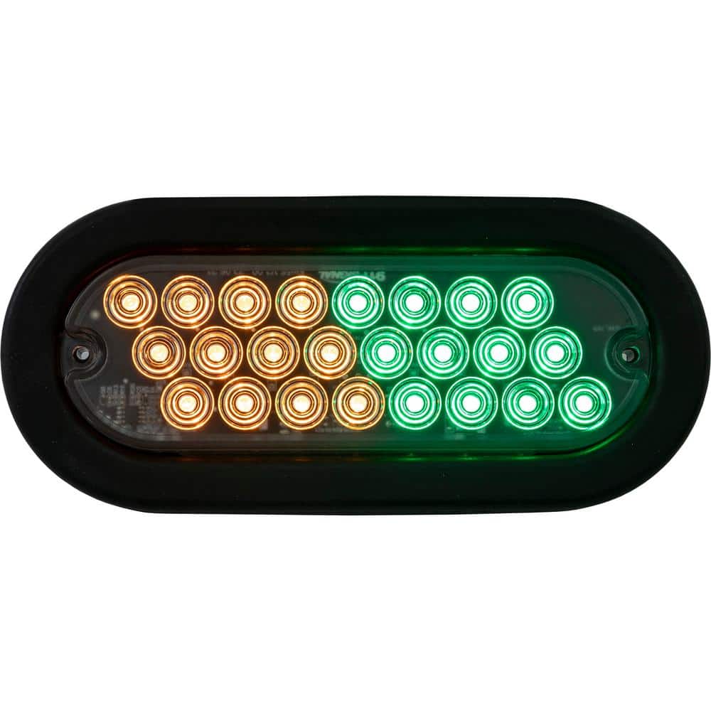 BUYERS PRODUCTS 6 Inch Quad Flash Oval Recessed Strobe Light-Amber ...