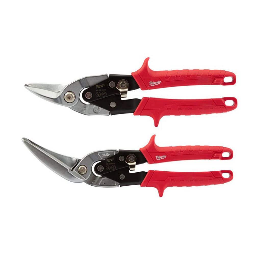 Milwaukee 10 in. Left-Cut Aviation Snips with 11 in. Long Left-Cut ...