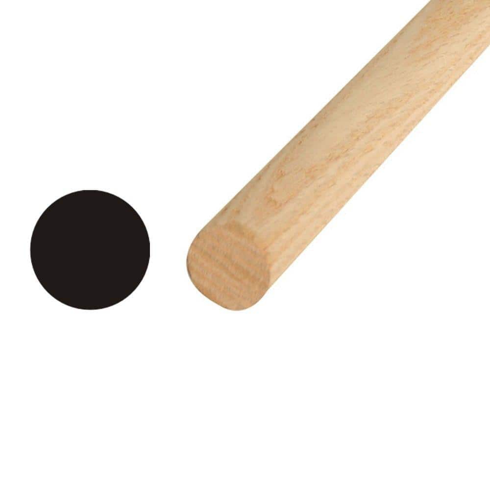 7/8 in. x 48 in. Wood Round Dowel IM6414U-10 - The Home Depot