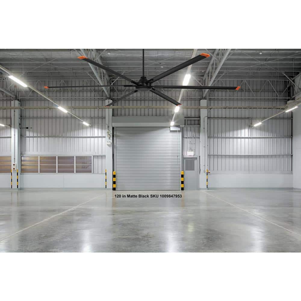 Commercial Electric High Velocity 8 ft. Indoor/Outdoor Matte Black ...