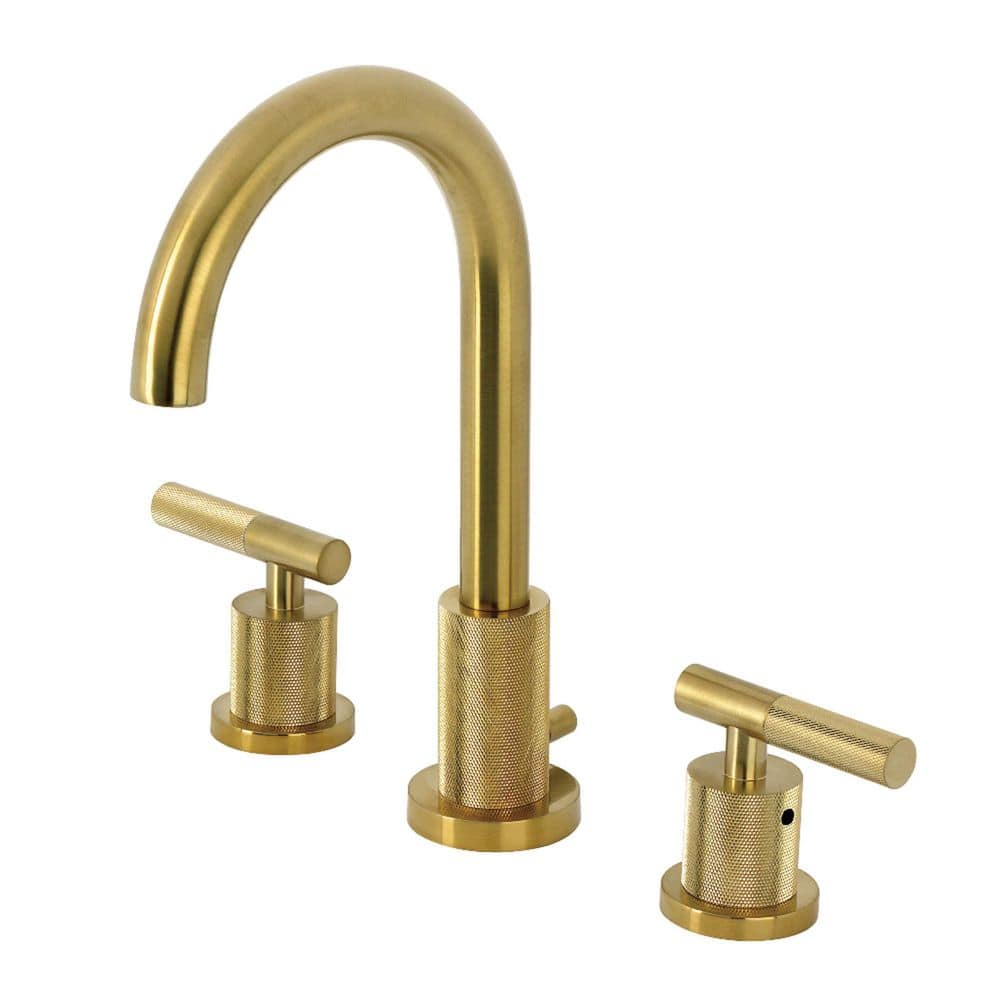 Kingston Brass Convergent Deck Mount 2-Handle 8 in. Widespread Bathroom ...