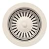 Blanco 3.5 in. Silgranit-Matched Basket Strainer in Soft White 203439 ...