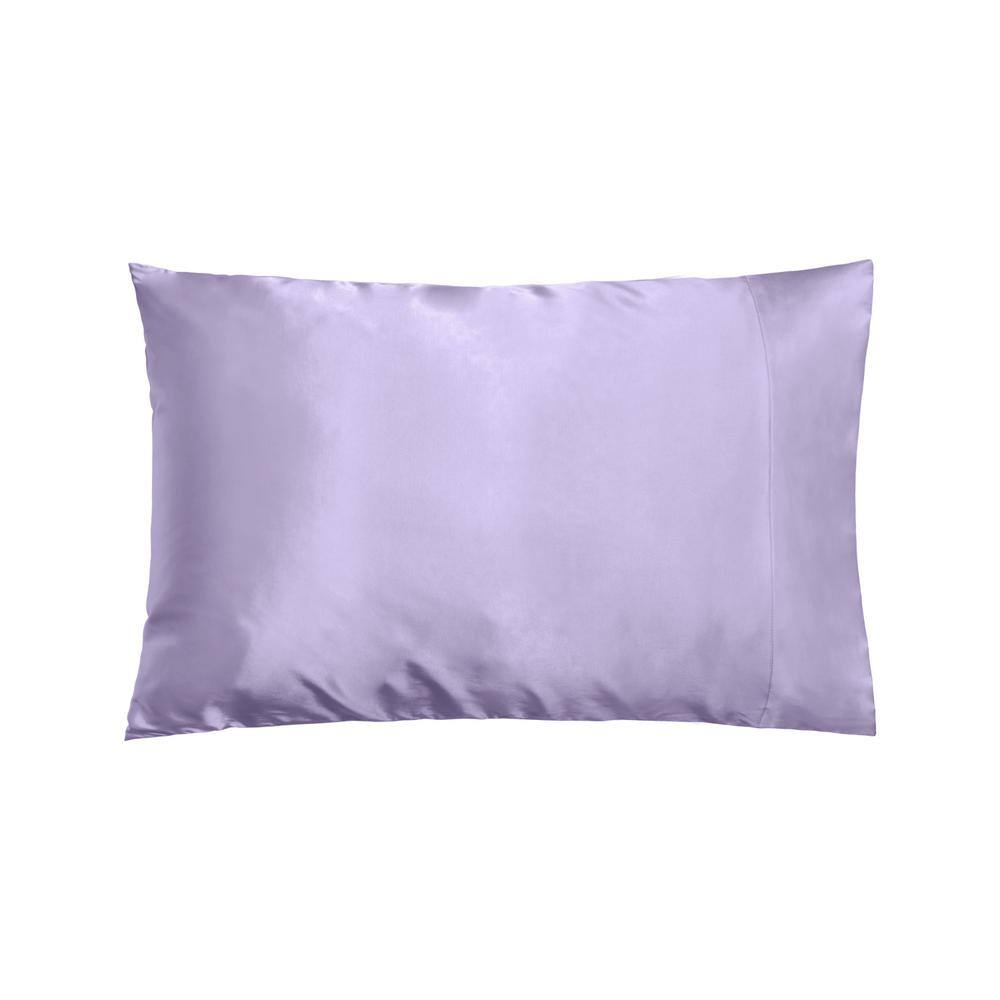 Lavender Satin Standard Pillowcase MEND-PC-SATTXHR-SQ-LV - The Home Depot