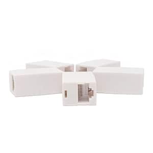 Micro Connectors, Inc Cat5e Ethernet Coupler UL Listed in White (5-Pack ...