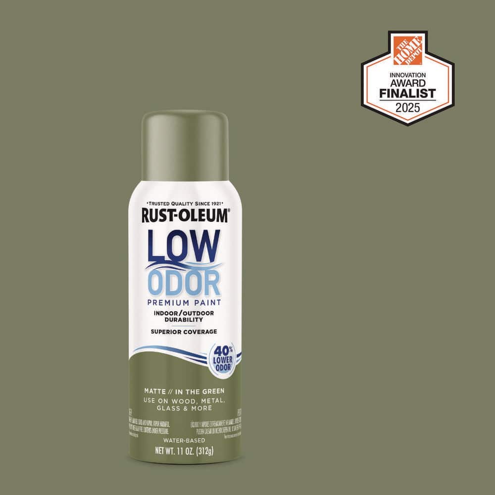 Rust-Oleum Low Odor 11 oz. Matte in The Green Low Odor Water-Based ...