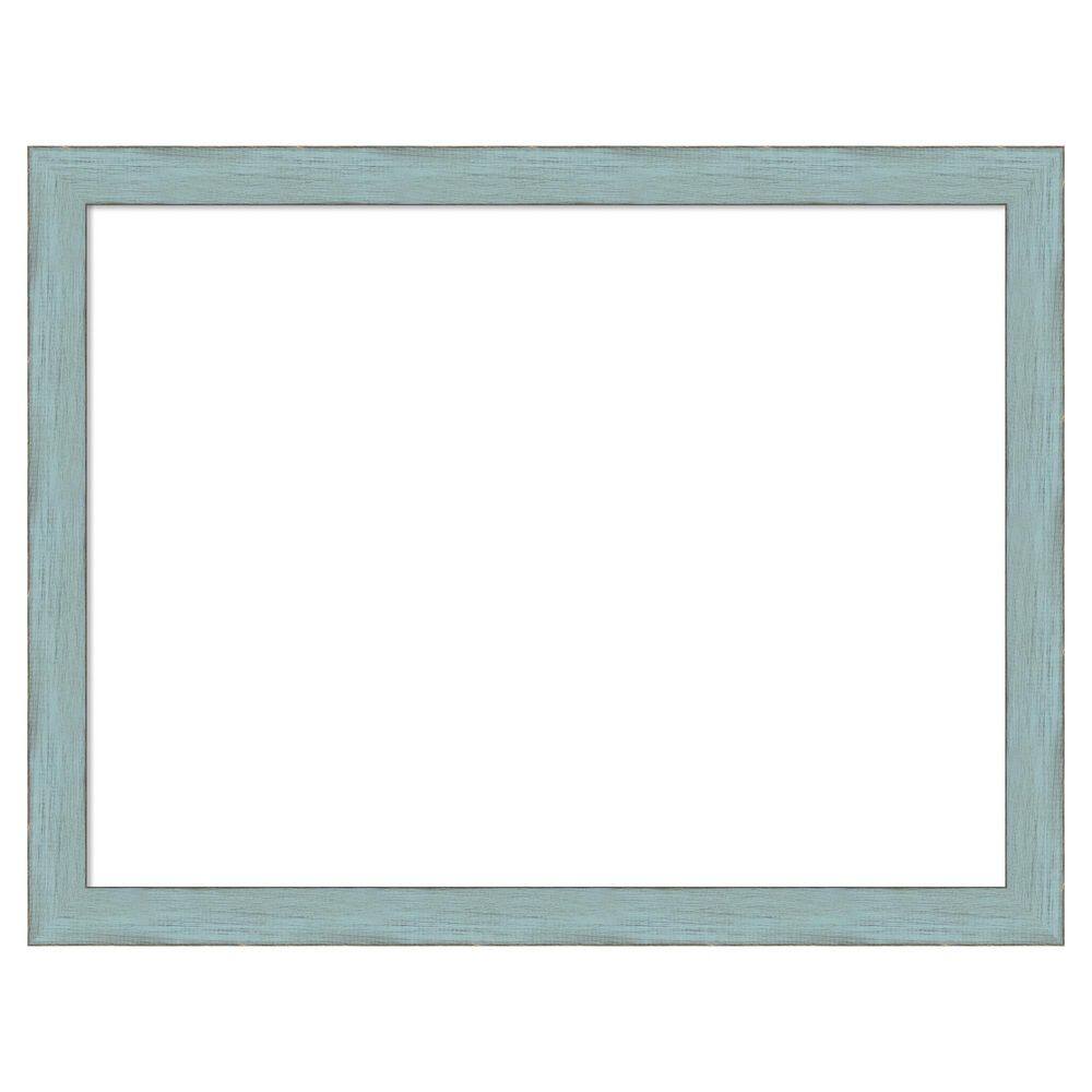 Amanti Art Sky Blue Rustic 26 in. x 20 in. Wood Framed Dry Erase ...
