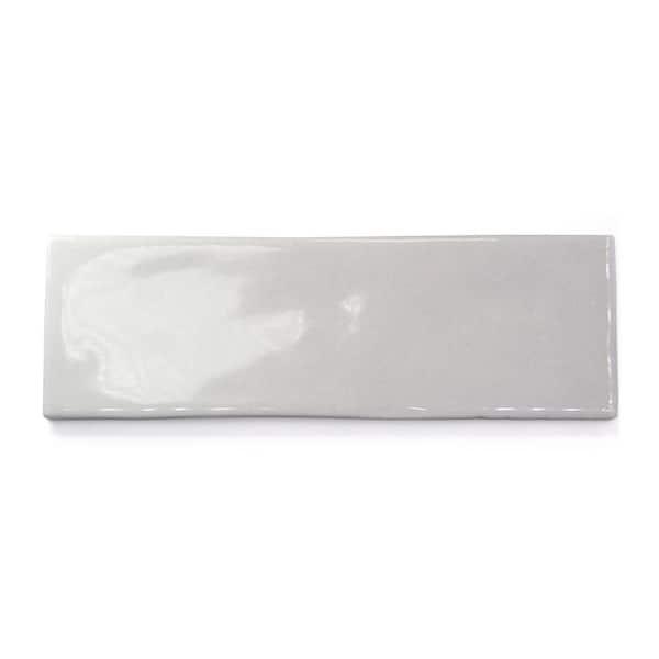 EMSER TILE Passion Blanco 3 in. x 8 in. Glossy Porcelain Wall Tile (3. ...