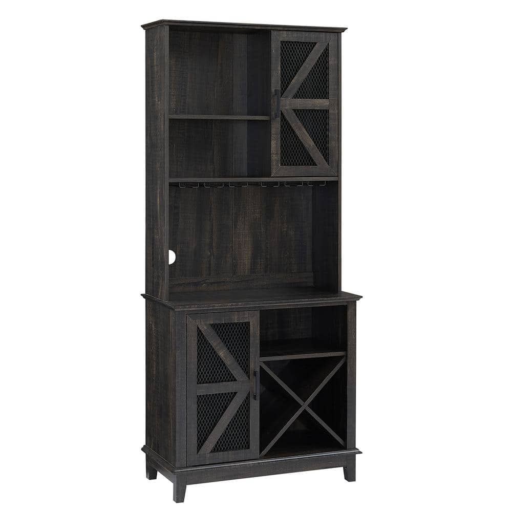 Home Source Industries Home Source Arms Elegant Charcoal Bar Cabinet ...
