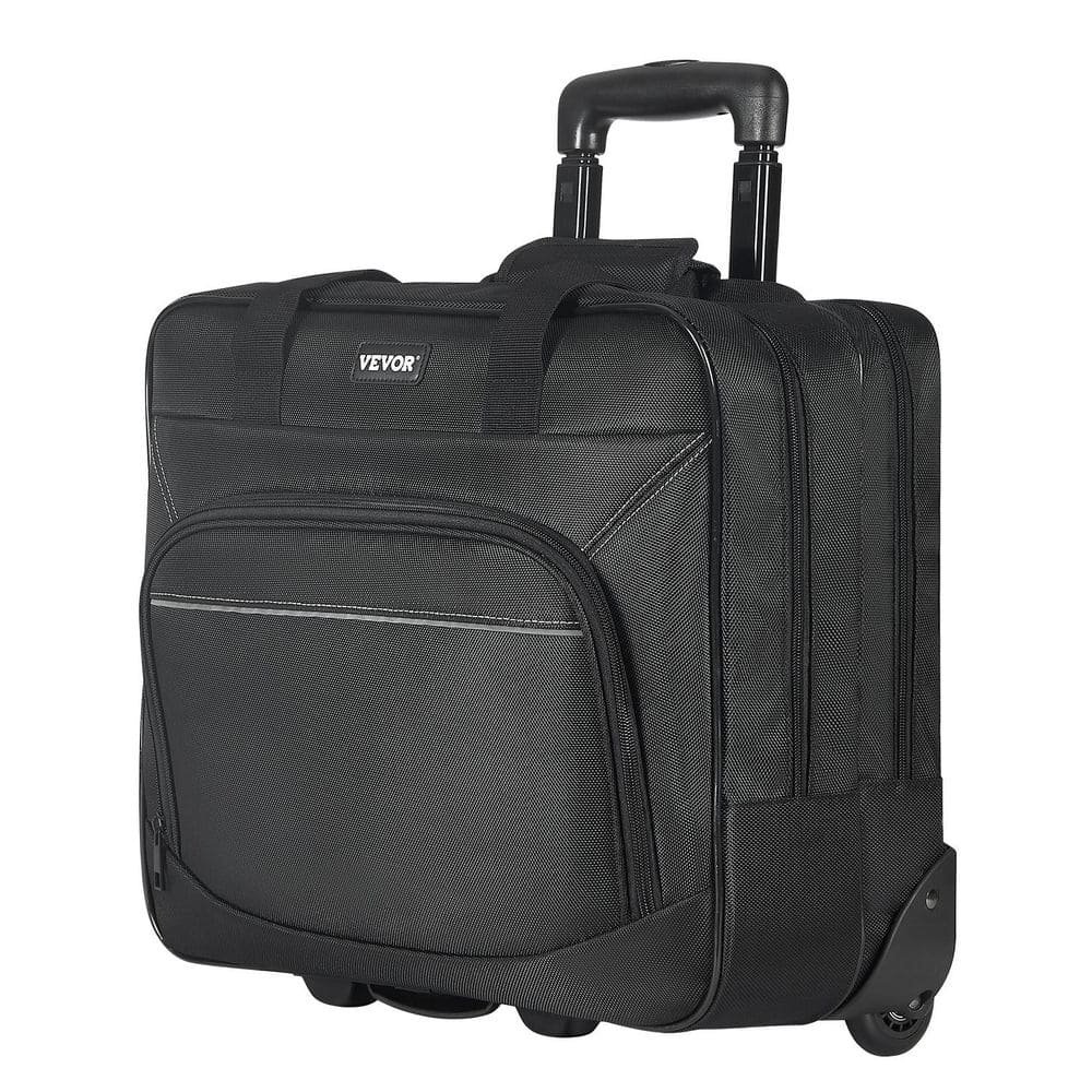 VEVOR Rolling Laptop Bag Fits Up to 15.6 in. Laptop Wheeled Briefcase ...