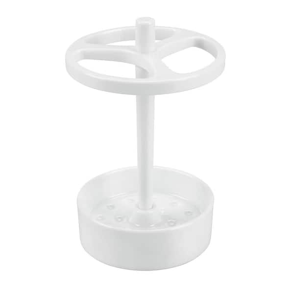 iDesign Franklin XL Solid Tooth Brush Stand in White 19814 - The Home Depot